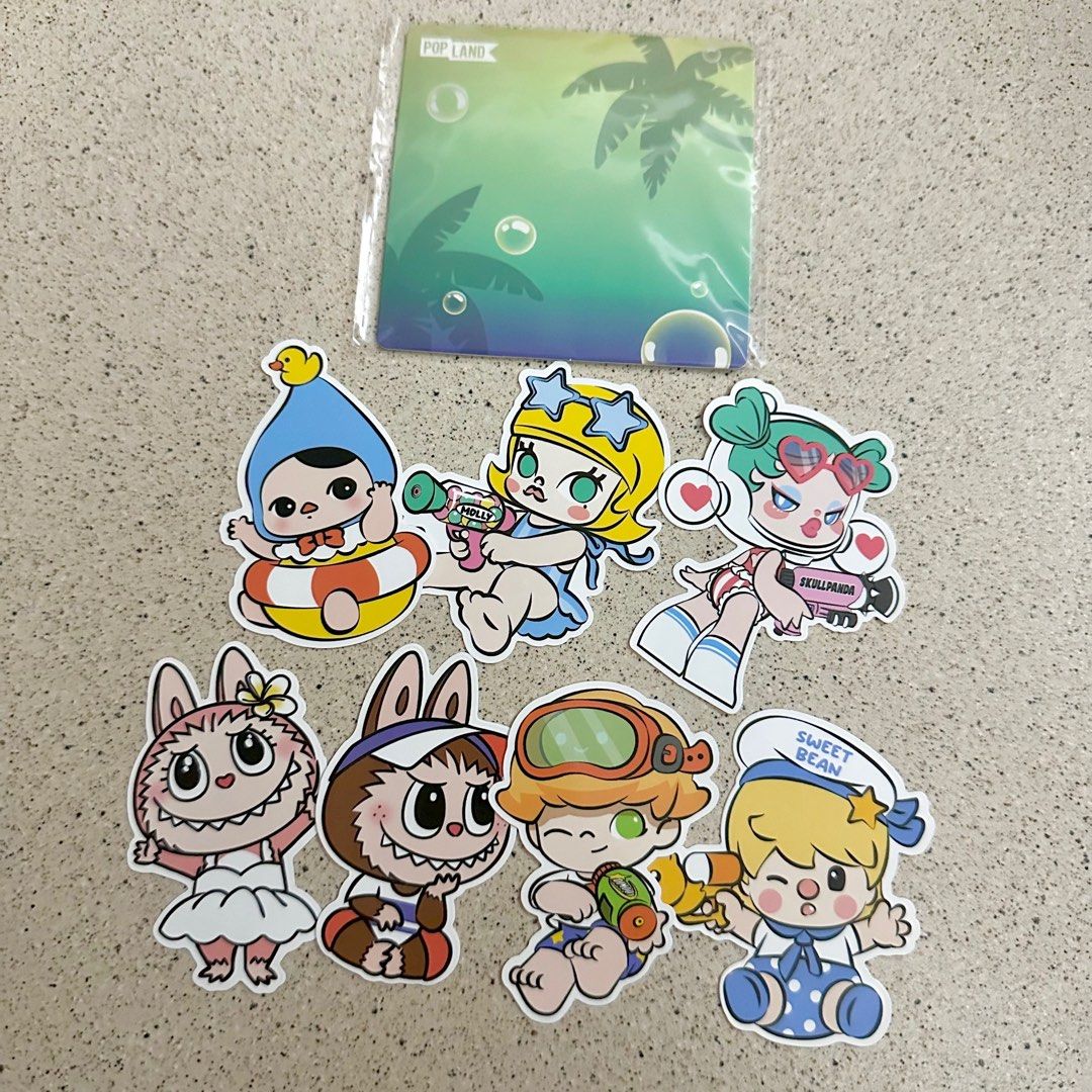 (POPLAND EXCLUSIVE) Popmart Authentic Sticker Pack of 7 - Sweet Bean ...