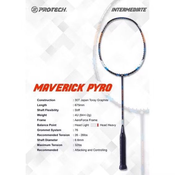 Protech Badminton Racket, Sports Equipment, Sports & Games, Racket ...