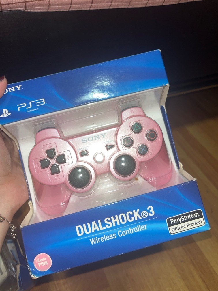PS3 DUALSHOCK wireless controller (pink), Video Gaming, Gaming ...