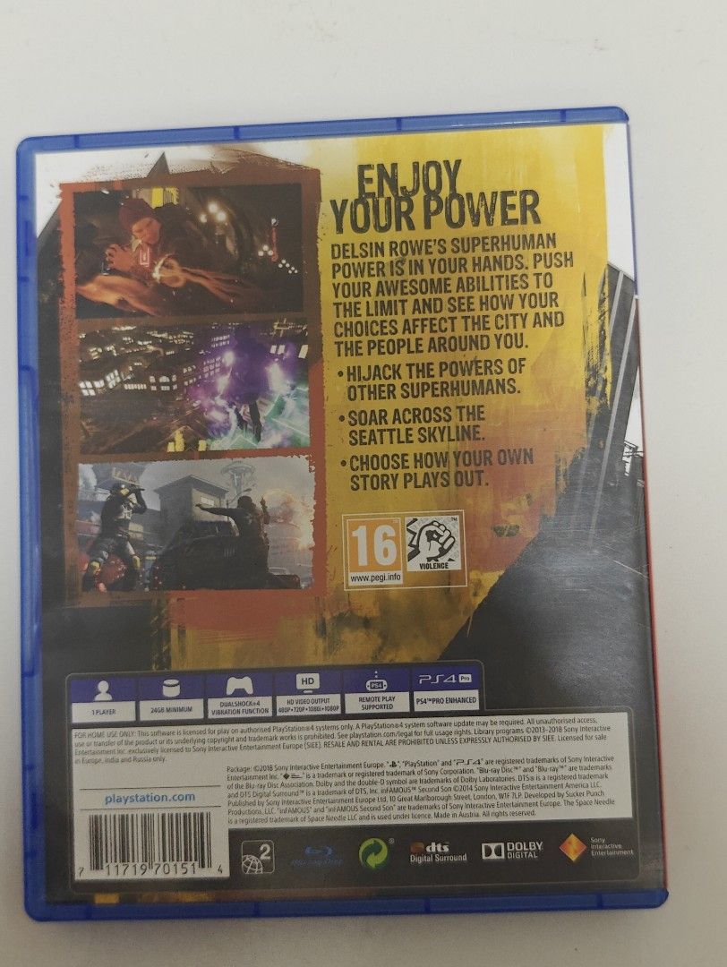 PS4 infamous second son, Video Gaming, Video Games, PlayStation on ...