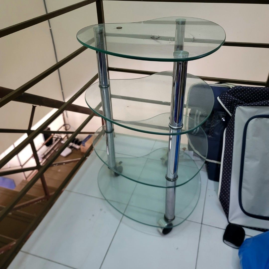 Rak kaca 3 tier, Furniture & Home Living, Furniture, Shelves, Cabinets ...