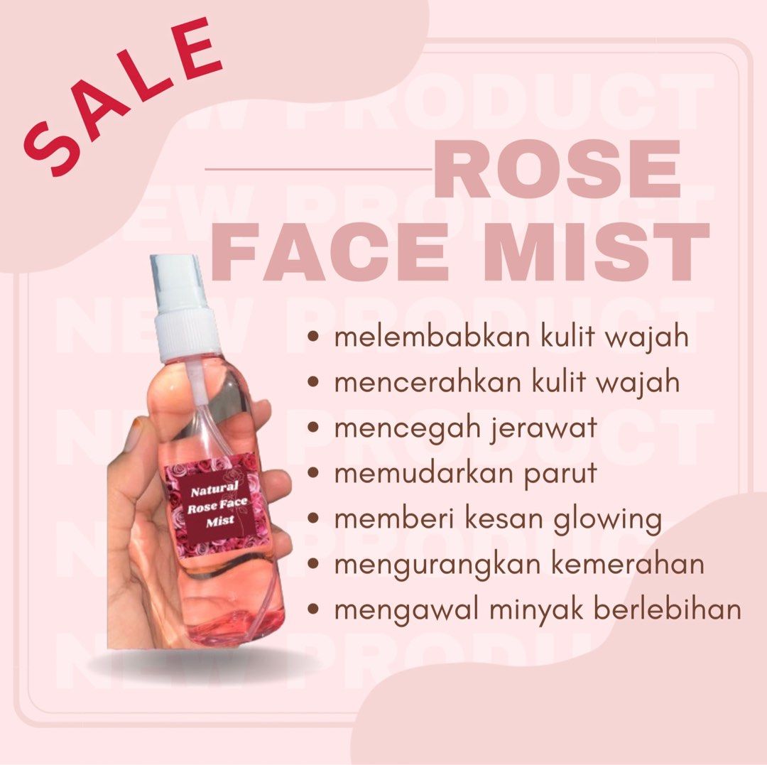 Rose Face Mist, Beauty & Personal Care, Face, Face Care on Carousell