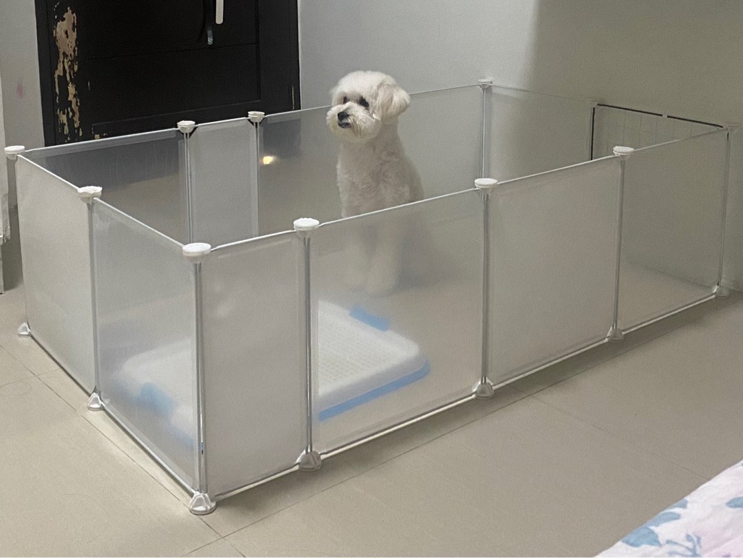 Set of Play Pen & Potty Tray, Pet Supplies, Homes & Other Pet ...