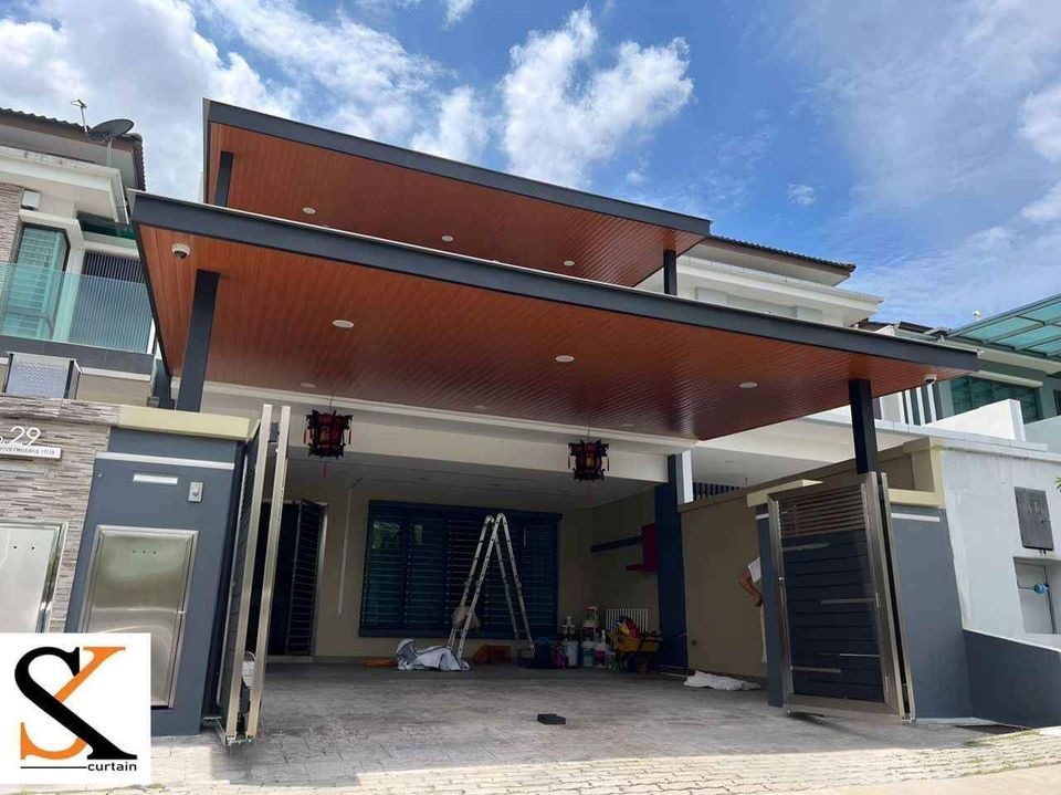 SILING JENIS ALUMINIUM l aluminium strip ceiling install, Furniture ...
