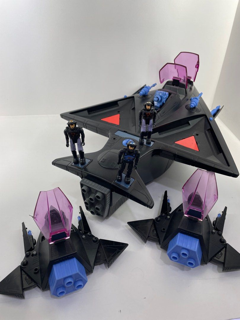 Starcom Vintage 1986 Coleco Shadowbat and 2 Parasites all complete with ...