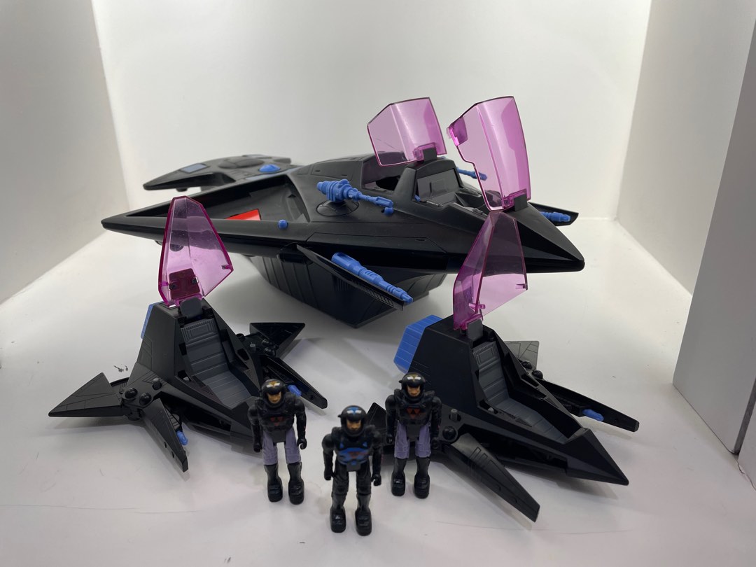 Starcom Vintage 1986 Coleco Shadowbat and 2 Parasites all complete with ...