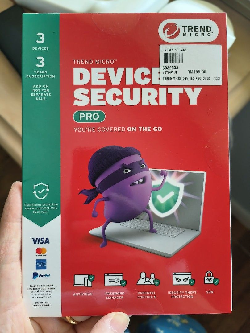 Trend Micro Device Security Pro 3 Devices 3 years, Computers & Tech ...