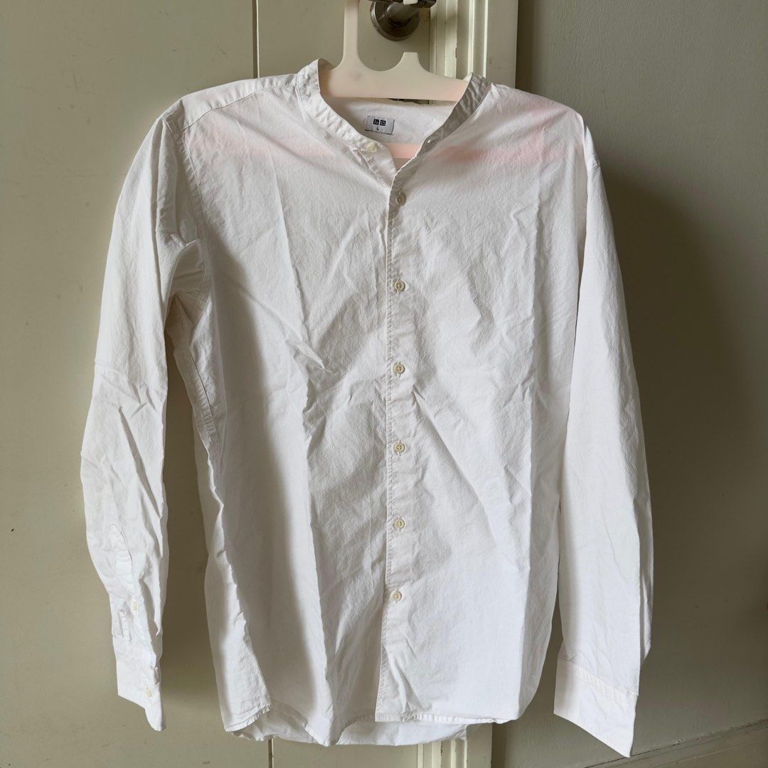 UNIQLO - Kemeja Putih Pria / White Shirt, Fesyen Pria, Pakaian , Atasan ...