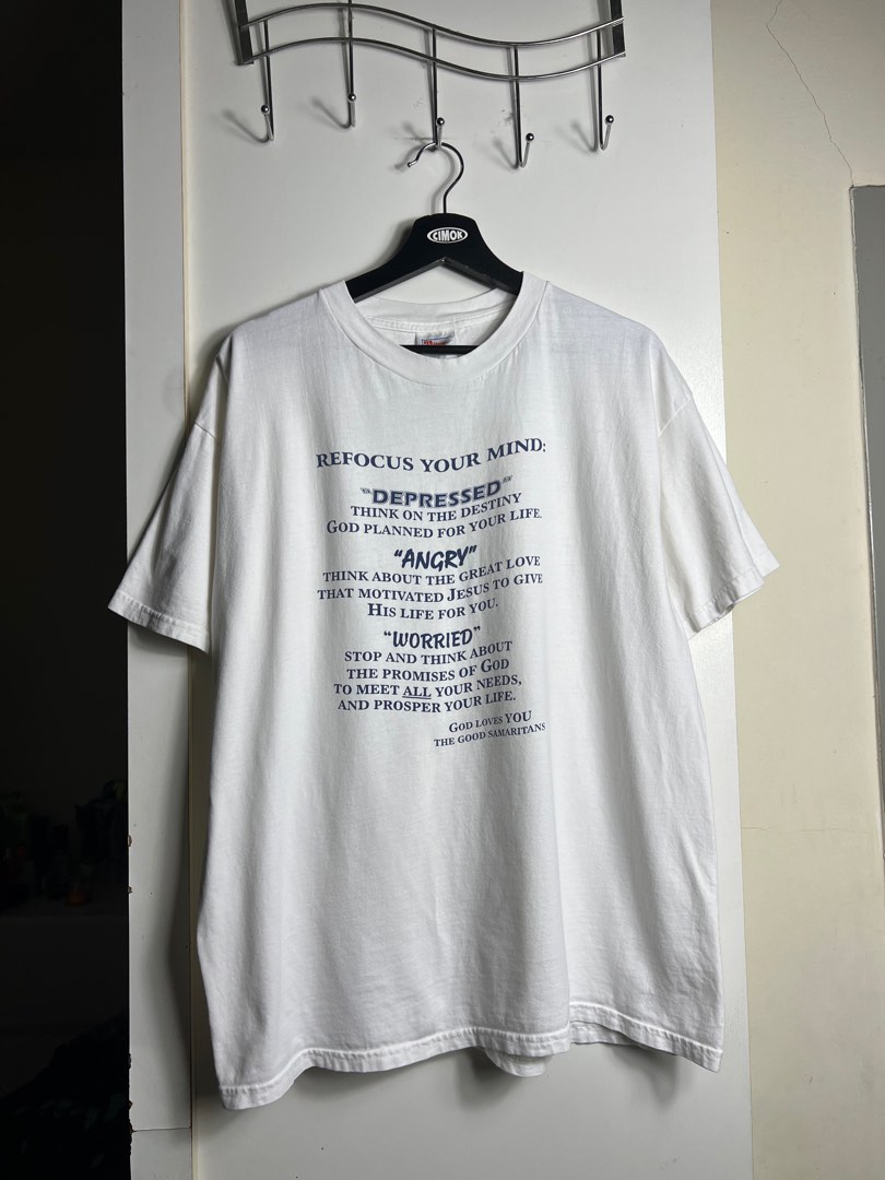 Vintage 90s Wording Tee, Men's Fashion, Tops & Sets, Tshirts & Polo ...