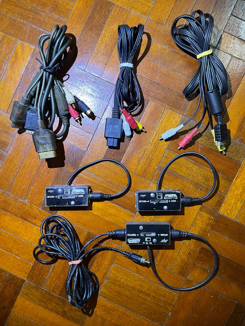 Vintage Retro Video Games Av Cable - Playstation 1 / Nintendo SNES ...
