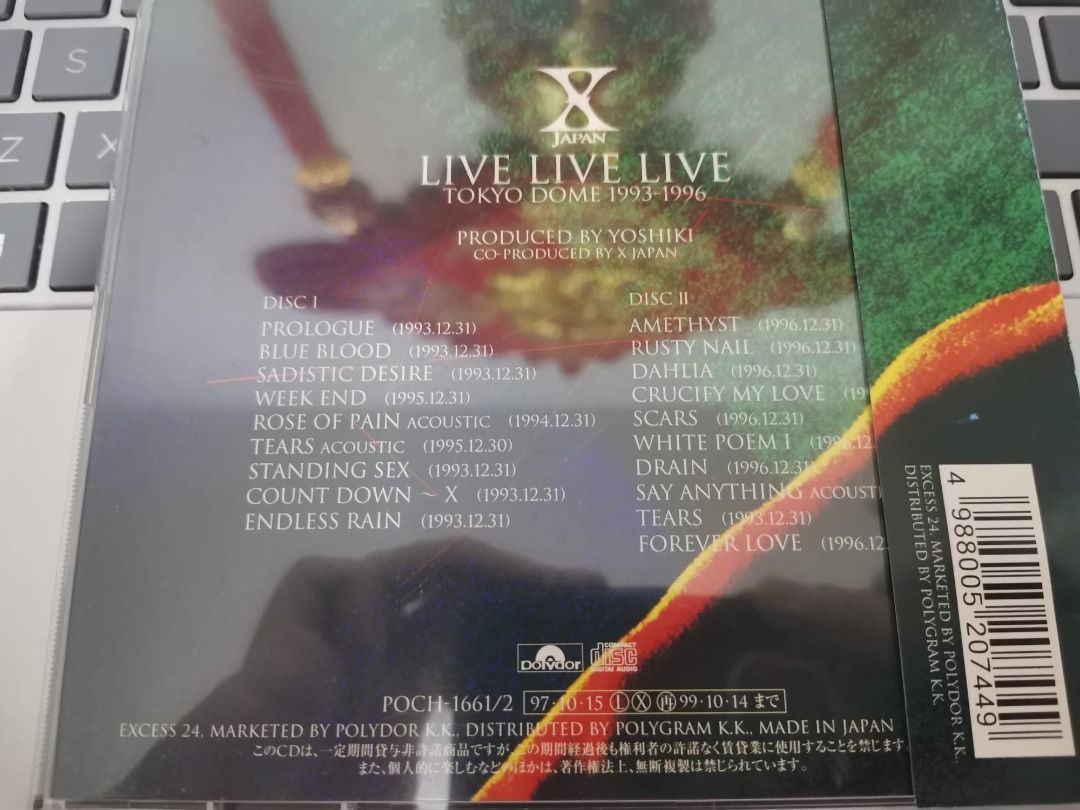 X JAPAN - Live Live Live Tokyo Dome 1993-1996 日本版 雙碟 1993 1996 東京演唱會精選, 興趣及遊戲, 音樂、樂器 & 配件, 音樂與媒體 ...