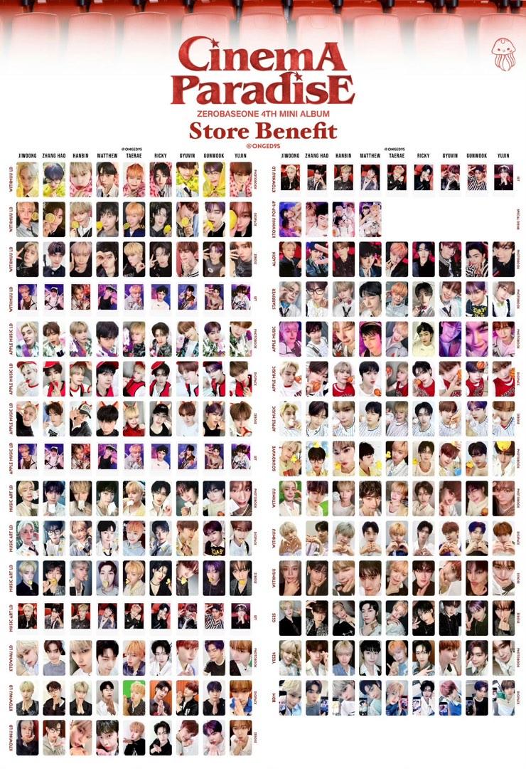 ZEROBASEONE ZB1 CINEMA PARADISE APPLE MUSIC AM STARRIVER SR MUSIC ART WVS SOUNDWAVE SW WITHMUU ...