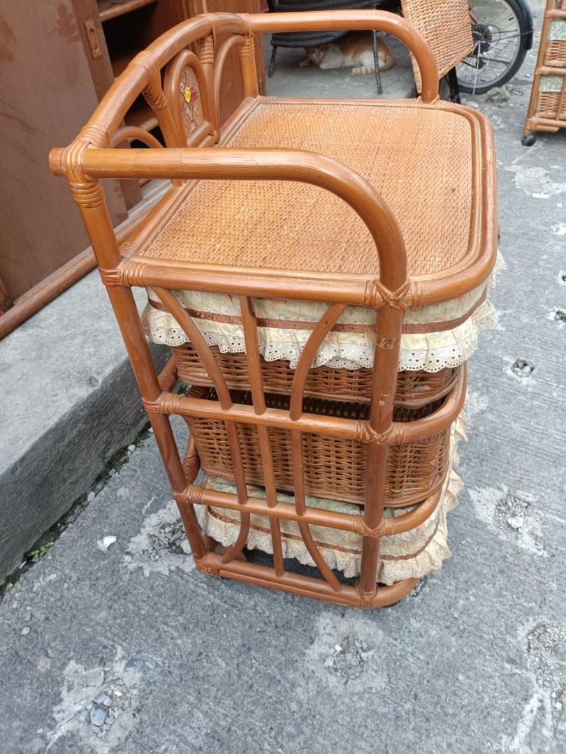 3 layer rattan drawer japan surplus, Furniture & Home Living, Furniture ...