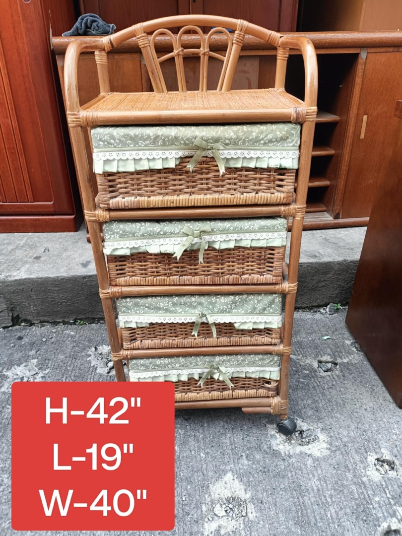 4 layer rattan drawer japan surplus, Furniture & Home Living, Furniture ...