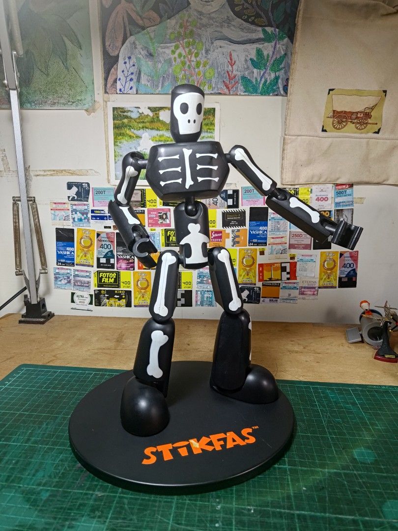絕版 12吋 史迪克 Stikfas 可動人偶 大人偶 骷髏頭, 書籍、休閒與玩具, 玩具、公仔、桌遊在旋轉拍賣