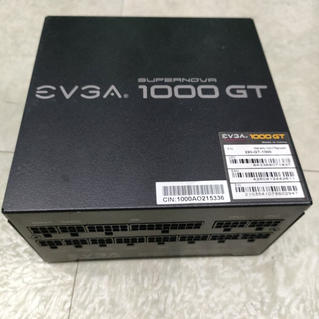 故障 零件機 Enhance EVGA 艾維克 1000 GT 1000W 金牌 模組 電源 供應器, 電腦及科技產品, 電腦周邊產品, 電腦周邊產品在旋轉拍賣