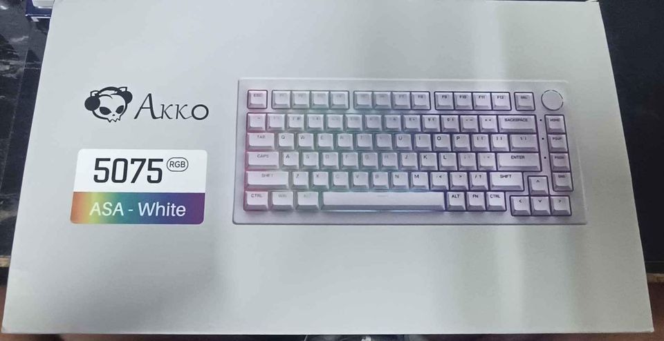 Akko 5075S Shine-Through RGB Hot-Swappable Mechanical Keyboard White ...