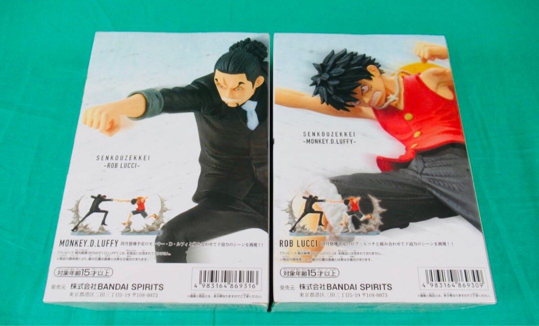 BANPRESTO ONE PIECE SENKOZEKKEI MONKEY D LUFFY & ROB LUCCI SET, Hobbies ...