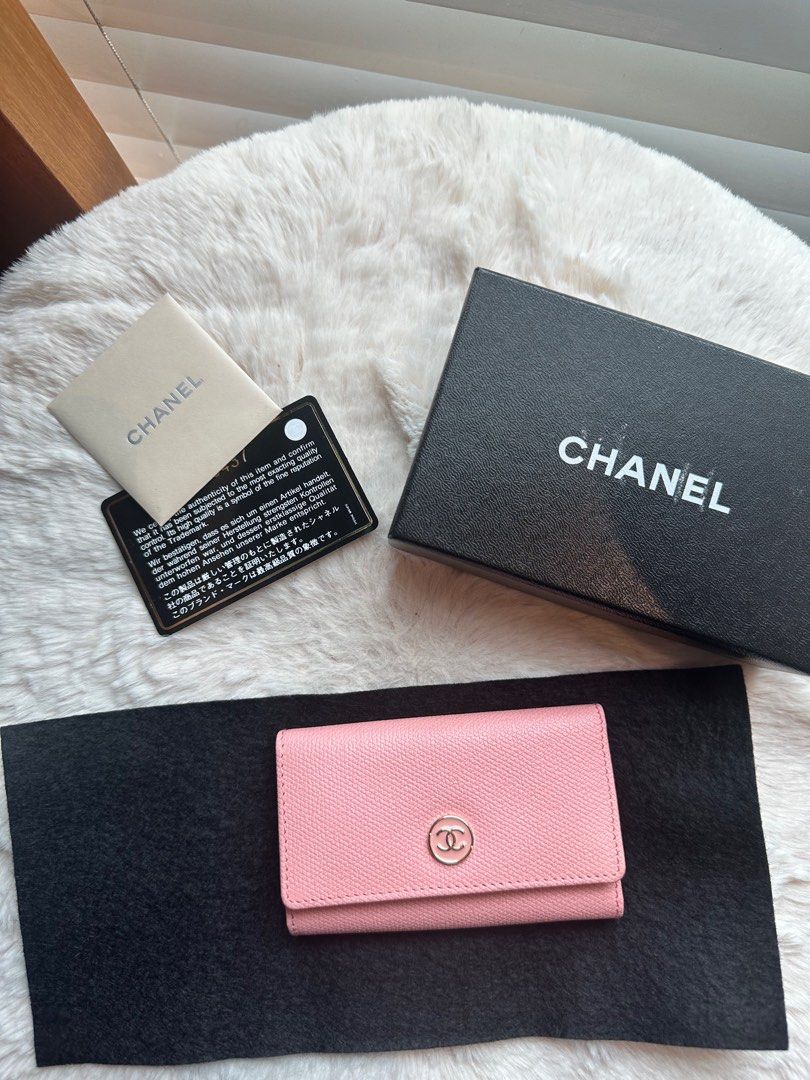 Chanel key holder pink, Women's Fashion, Bags & Wallets, Wallets & Card ...
