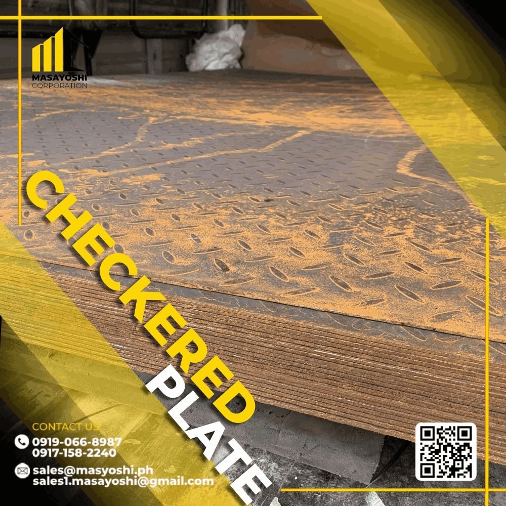 Checkered Plate 4x8ft x 2.5mm,MS Plate, Anchor Bolt, Channel Bar, Angle ...