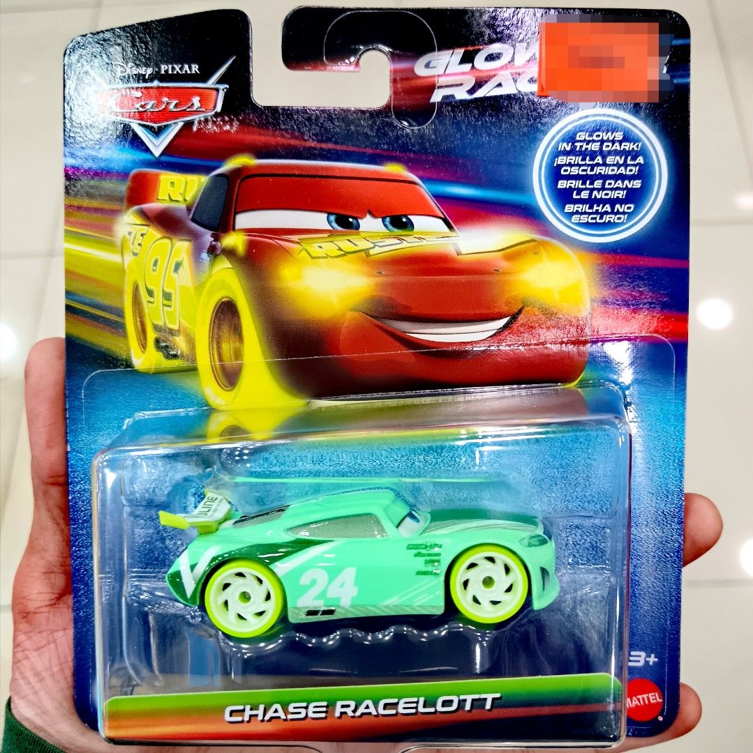 DISNEY PIXAR CARS Glow Racers 2024 Chase Racelott Diecast 1:55 Scale ...