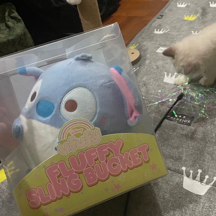 Disney Ufufy Stitch Fluffy Sling Bucket Sling Bag, Hobbies & Toys, Toys ...