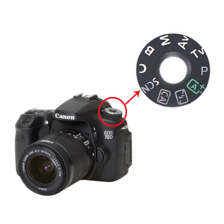 DSLR Function Dial Mode Button Cap Label Repair Part for Canon EOS 70D ...