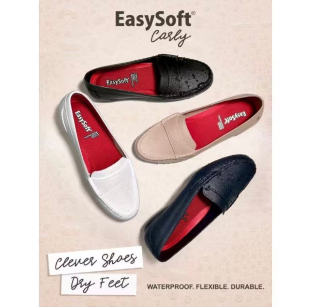 Easysoft Carly white, Women's Fashion, Footwear, Flats & Sandals on Carousell