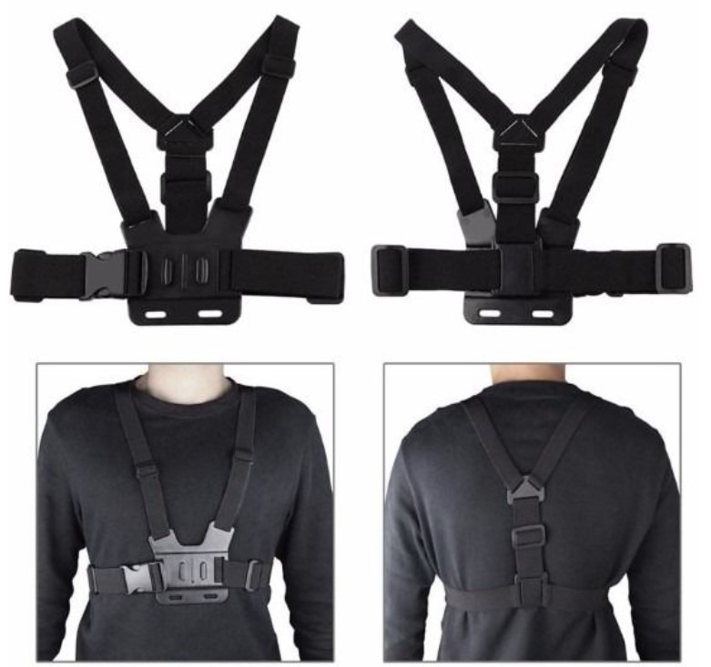 Elastic Adjustable Chest Strap Mount for Action Camera, Photography ...