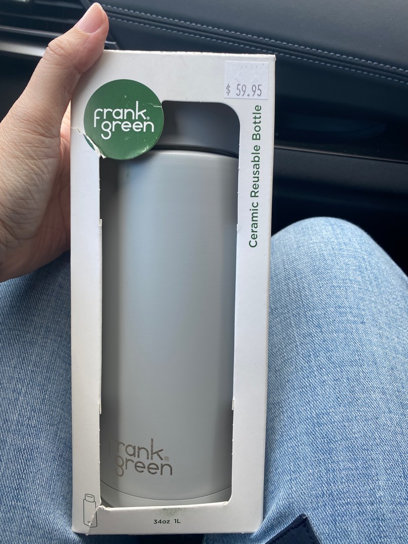 Frank Green 1 litre Ceramic Reusable Bottle 34oz, Furniture & Home ...