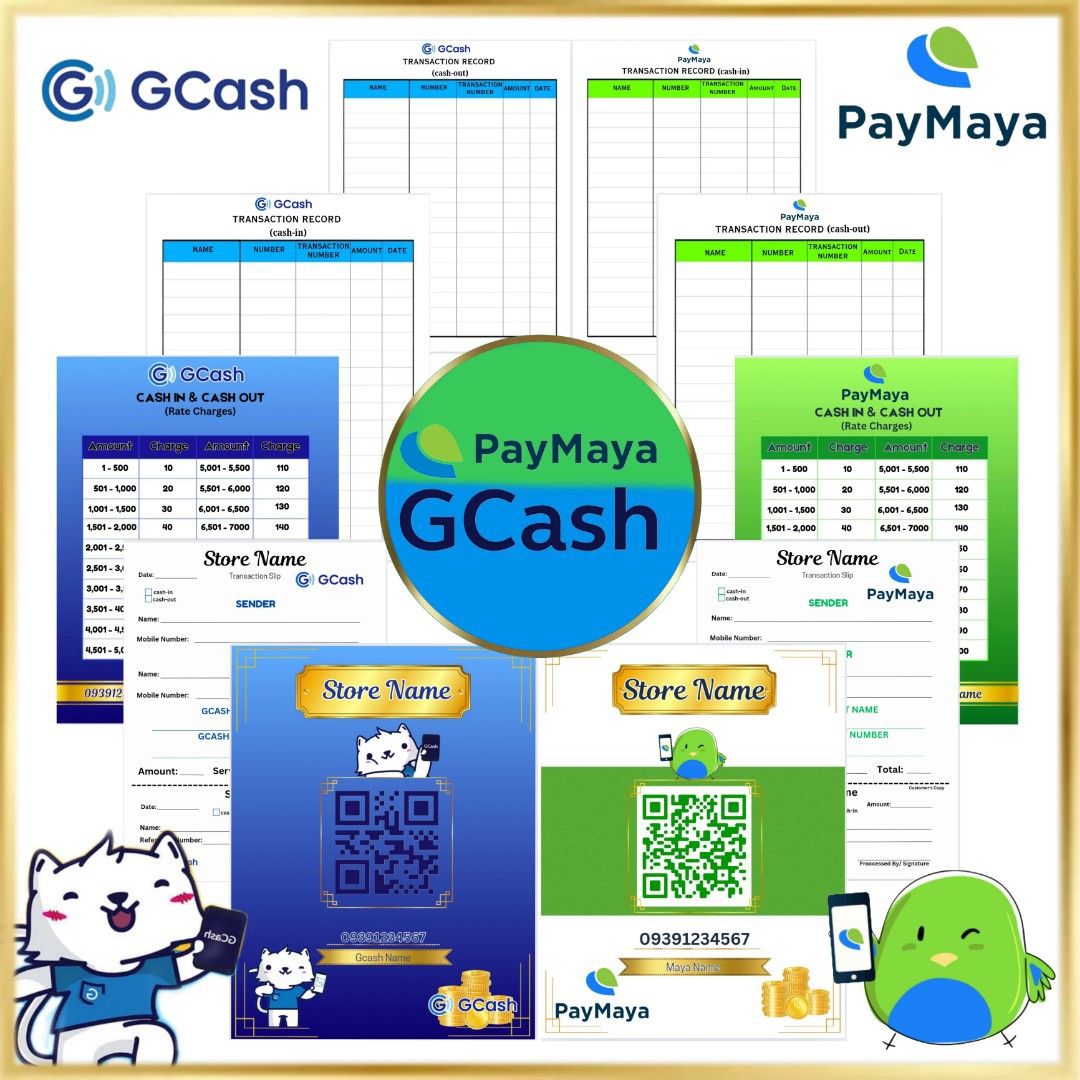 Gcash & Paymaya Bundle Transaction,Records & Slip (Editable), Community ...