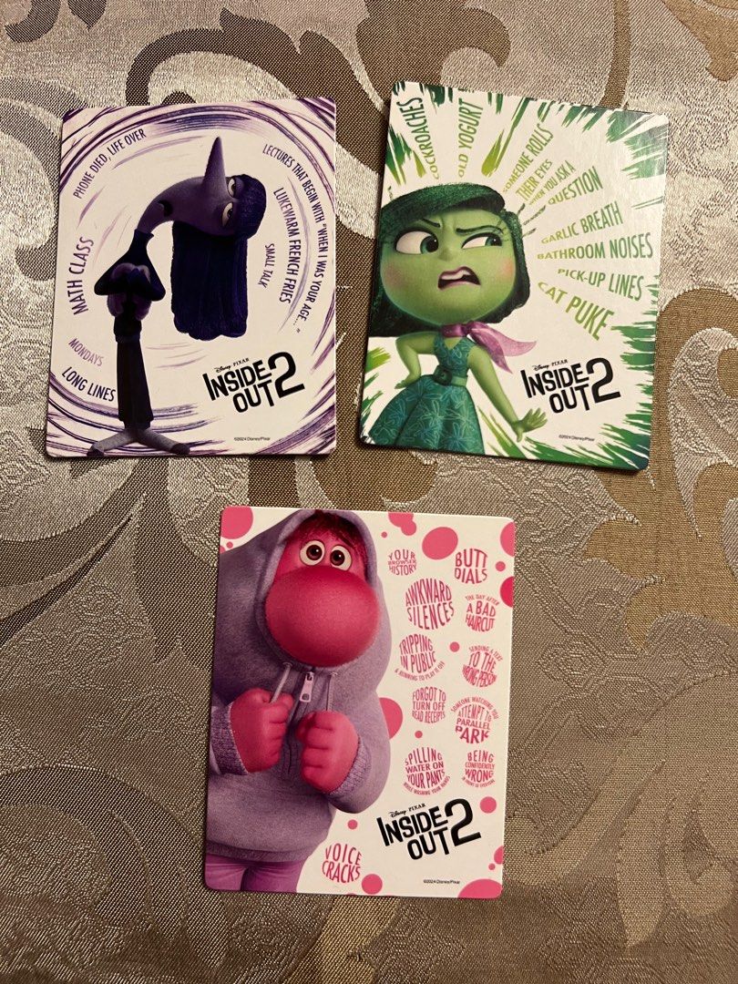 玩轉腦朋友 電影 Inside Out 2 收藏 卡 咭 阿尷 阿憎 阿厭, 興趣及遊戲, 玩具 & 遊戲類 - Carousell