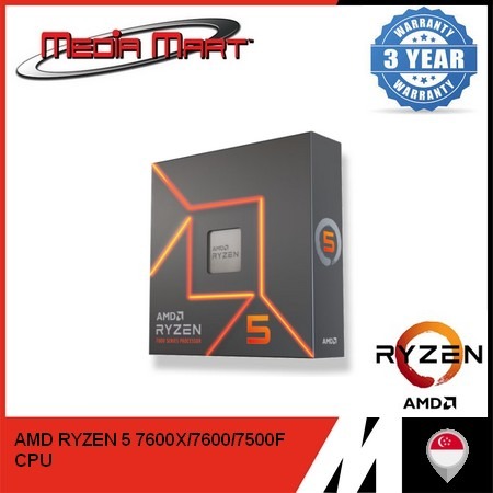 [INSTOCK] AMD RYZEN 7000 RAPHAEL AM5 5/7/9 7500F/7600/7700/7900/7600X ...