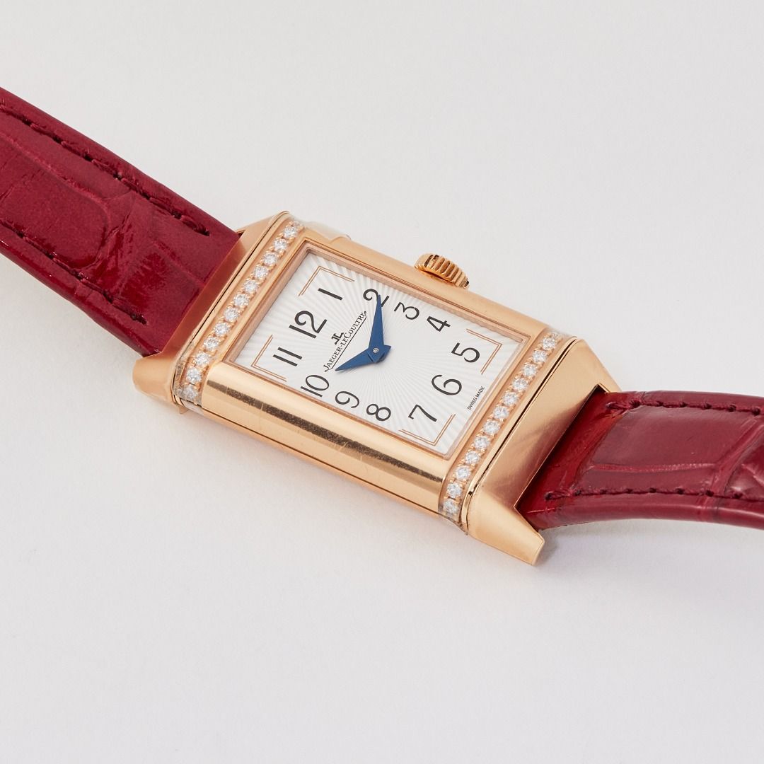 Jaeger-LeCoultre 積家 Reverso One Duetto Rose Gold Diamond Grey Dial 20mm ...