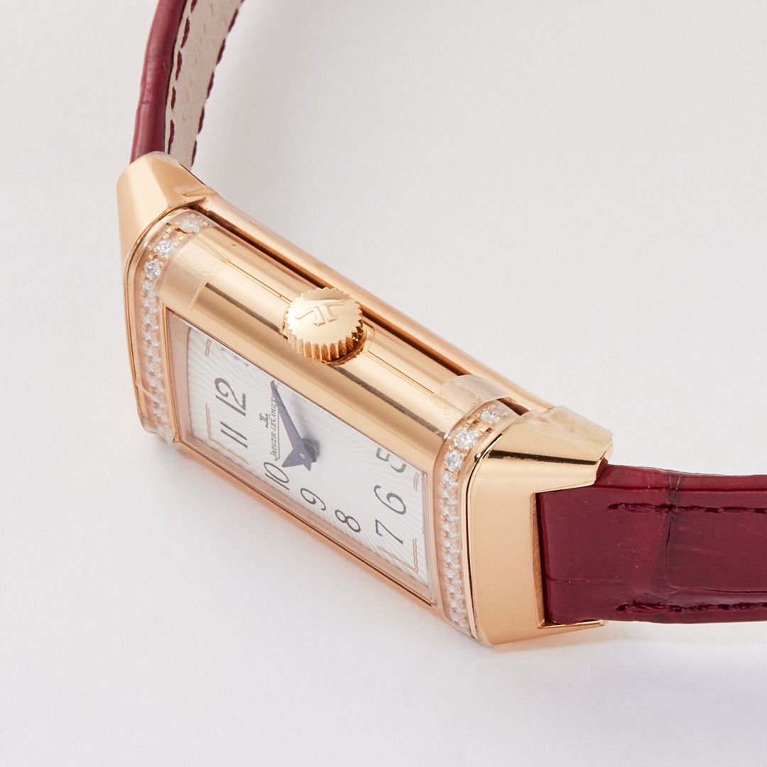 Jaeger-LeCoultre 積家 Reverso One Duetto Rose Gold Diamond Grey Dial 20mm ...