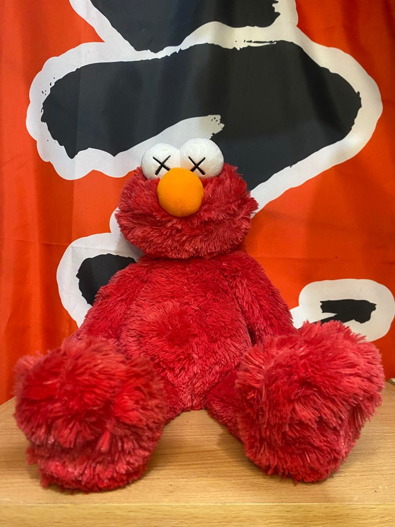 Kaws X Sesame Street Elmo, Hobbies & Toys, Toys & Games on Carousell
