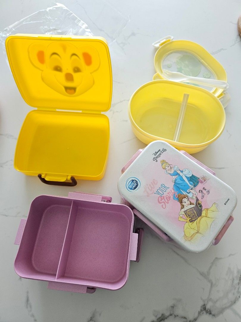 Kids lunch box, bento box, Dutch lady Disney Princess cinderella and ...