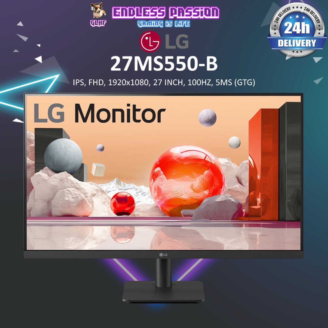 LG 27MS550-B 27 inch IPS FHD (1920x1080) 100Hz Gaming Monitor ...