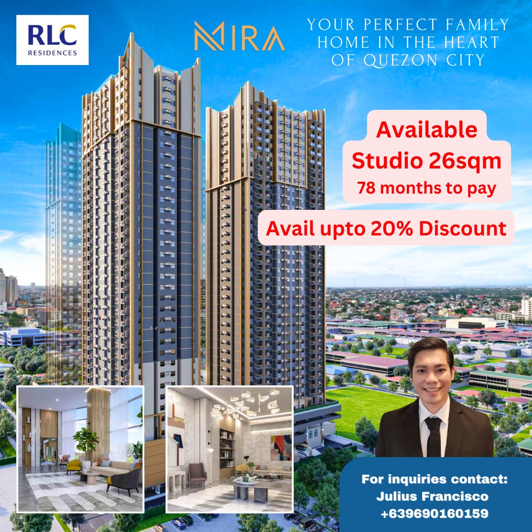 LIMITED STUDIO UNIT at MIRA RESIDENCES QUEZON CITY 78MONTHS TO PAY, Property, For Sale ...