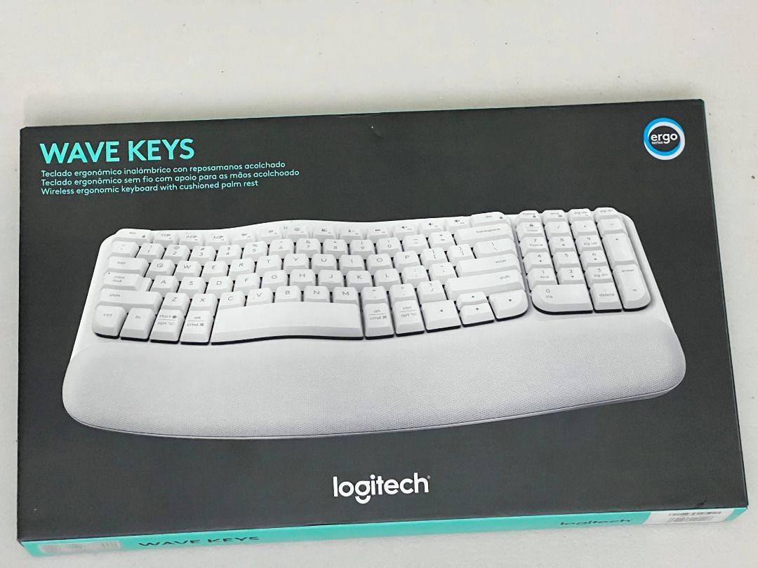 Logitech Wave Keys Ergonomic Wireless Keyboard, Computers & Tech, Parts ...