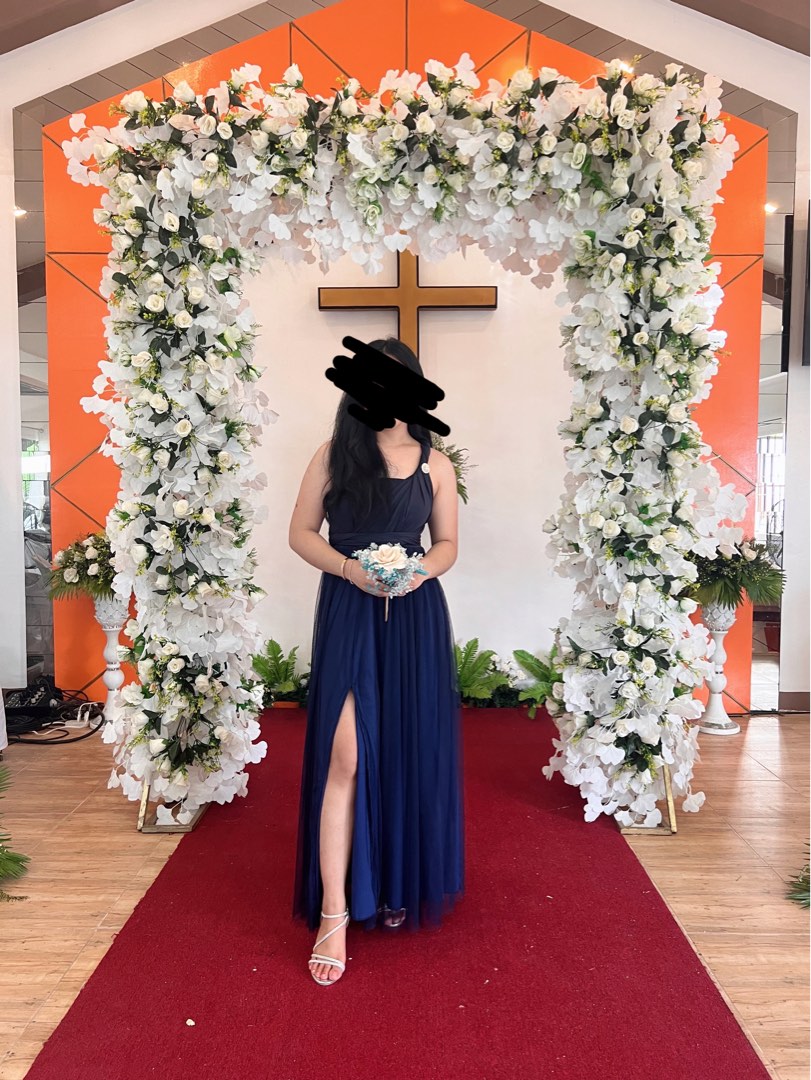 Midnight blue Infinity Dress with Tulle, Women's Fashion, Dresses ...