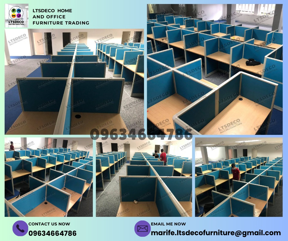 MODULAR CUBICLE TABLES OFFICE PARTITION & FURNITURE BPO SYSTEM ...