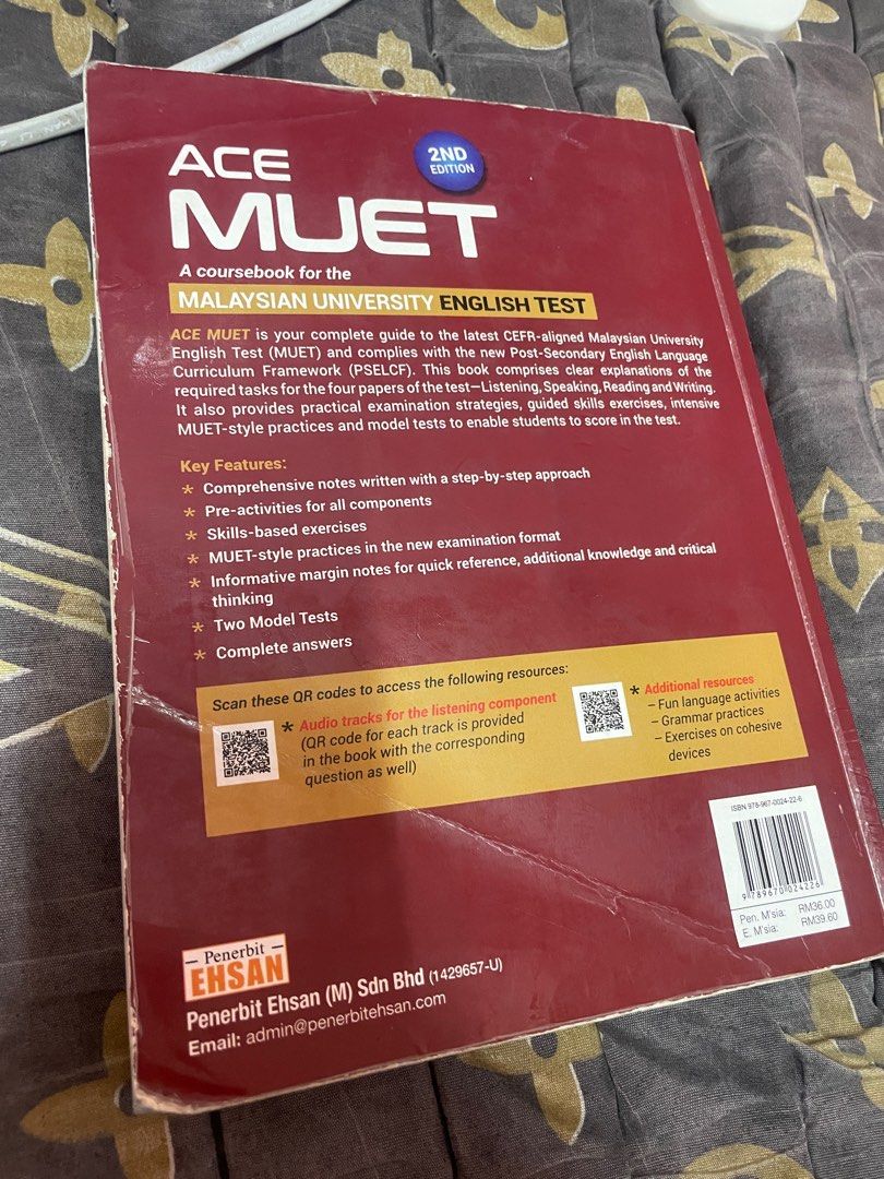 MUET BOOK 2nd EDITION, Hobbies & Toys, Books & Magazines, Textbooks on ...