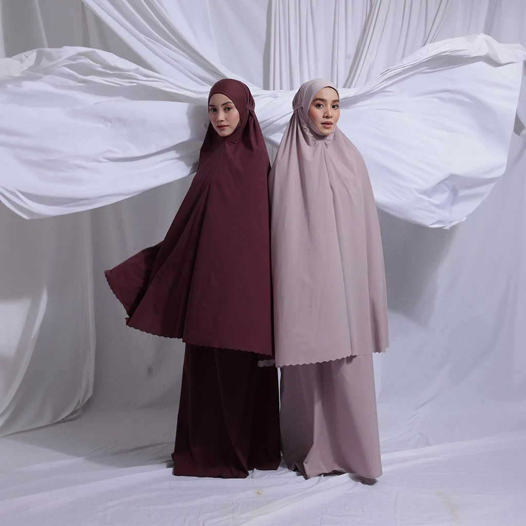 (NEW) Telekung Siti Khadijah Flair Aria Ash Purple, Women's Fashion ...