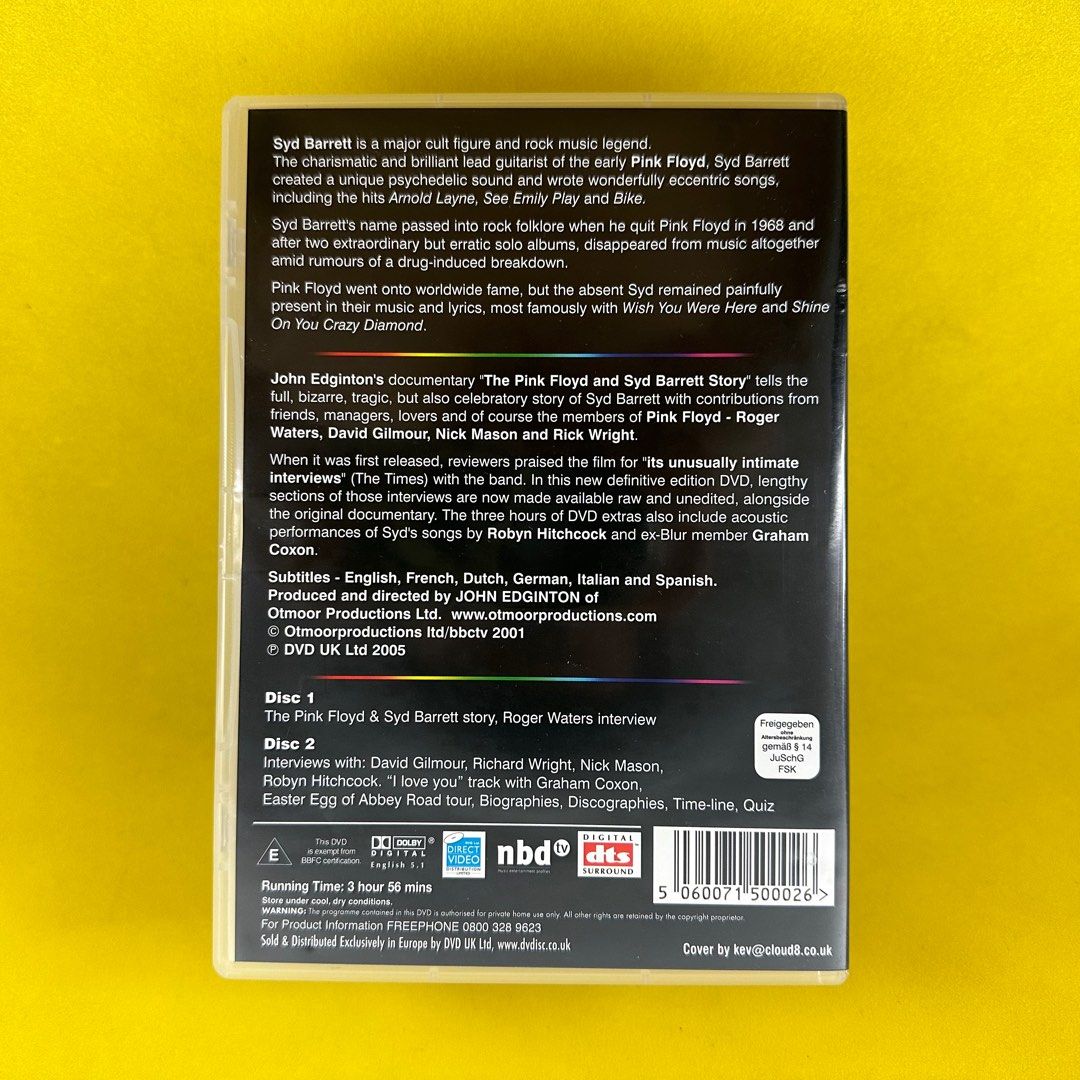 The Pink Floyd & Syd Barrett Story The Definitive Edition 2005 2 DVD ...