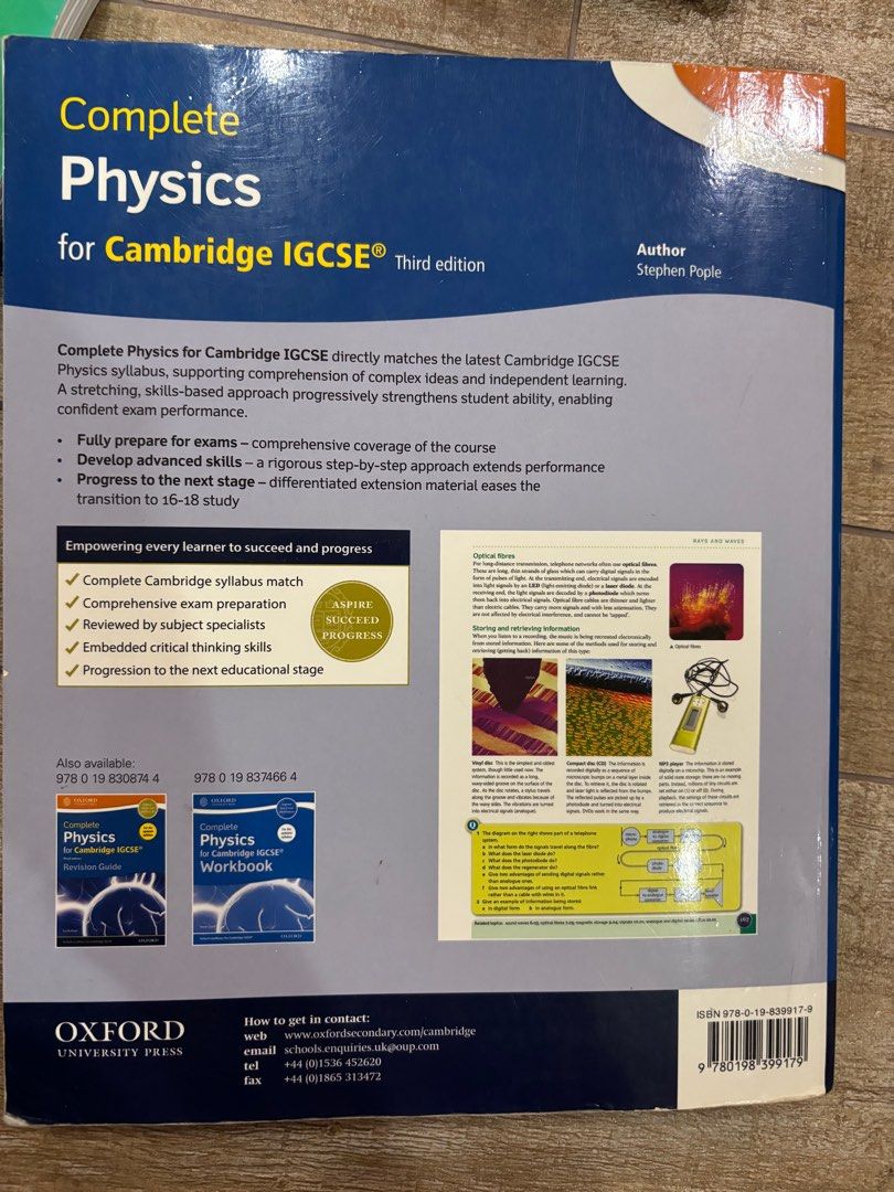 PHYSICS IGCSE CAMBRIDGE, Hobbies & Toys, Books & Magazines, Textbooks ...