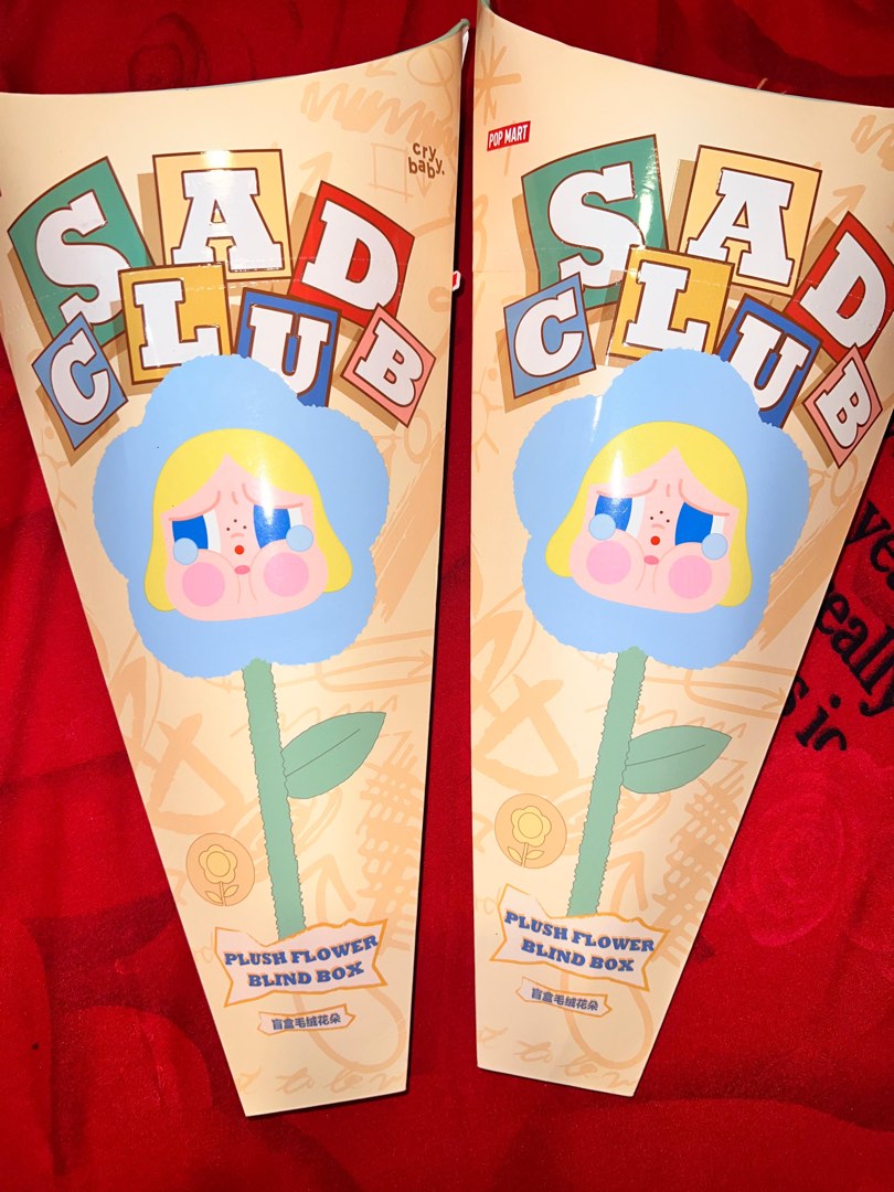 Pop Mart Cry Baby Sad Club Series - Plush Flower (selected), Toys ...