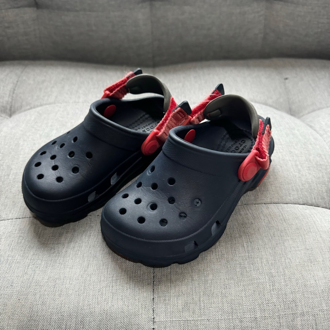 PRELOVED: Kids classic crocs all terrain clog in navy, Babies & Kids ...