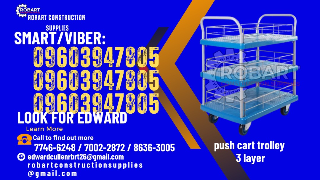 push cart 300kg x 3 layer, Commercial & Industrial, Construction ...