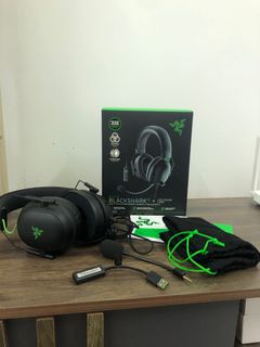 Razer Blackshark V2 + Sound Card, Audio, Headphones & Headsets on Carousell